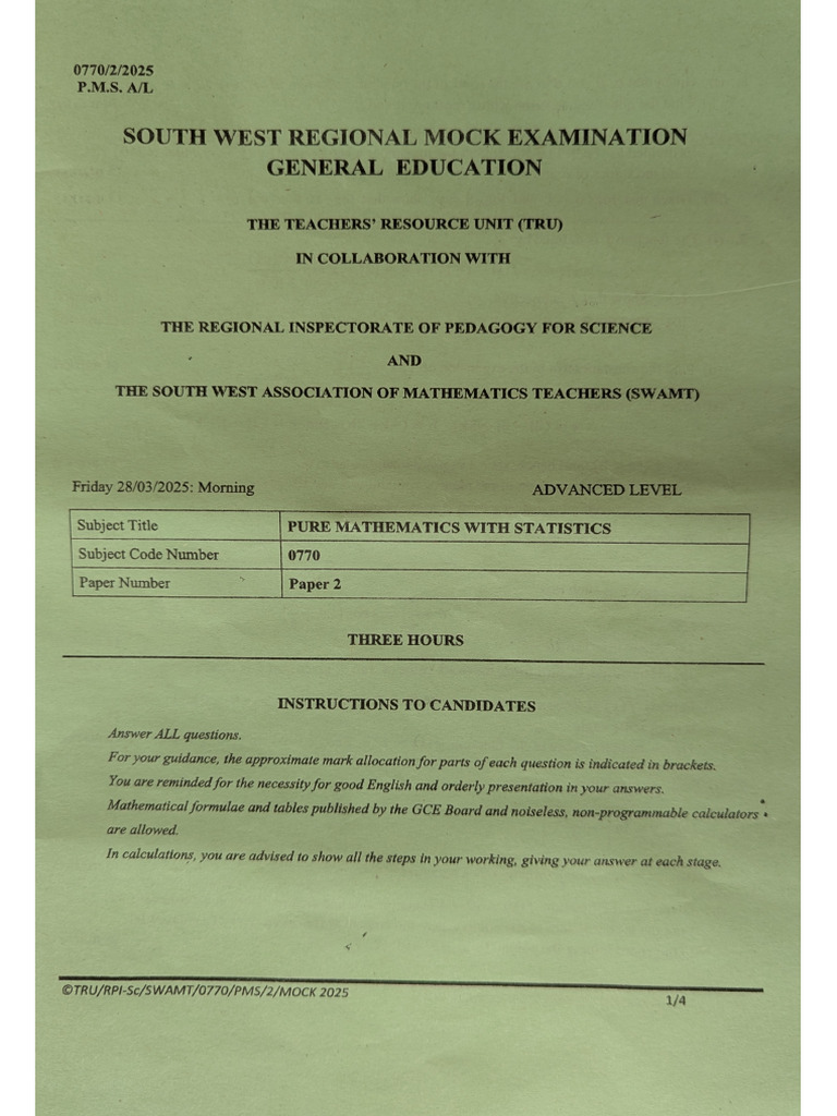 PMM_PMS paper 2, SWRM 2025 | PDF