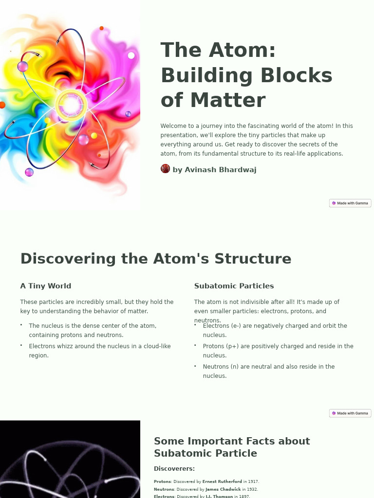 The Atom Building Blocks of Matter (1) | PDF | Isotope | Atoms