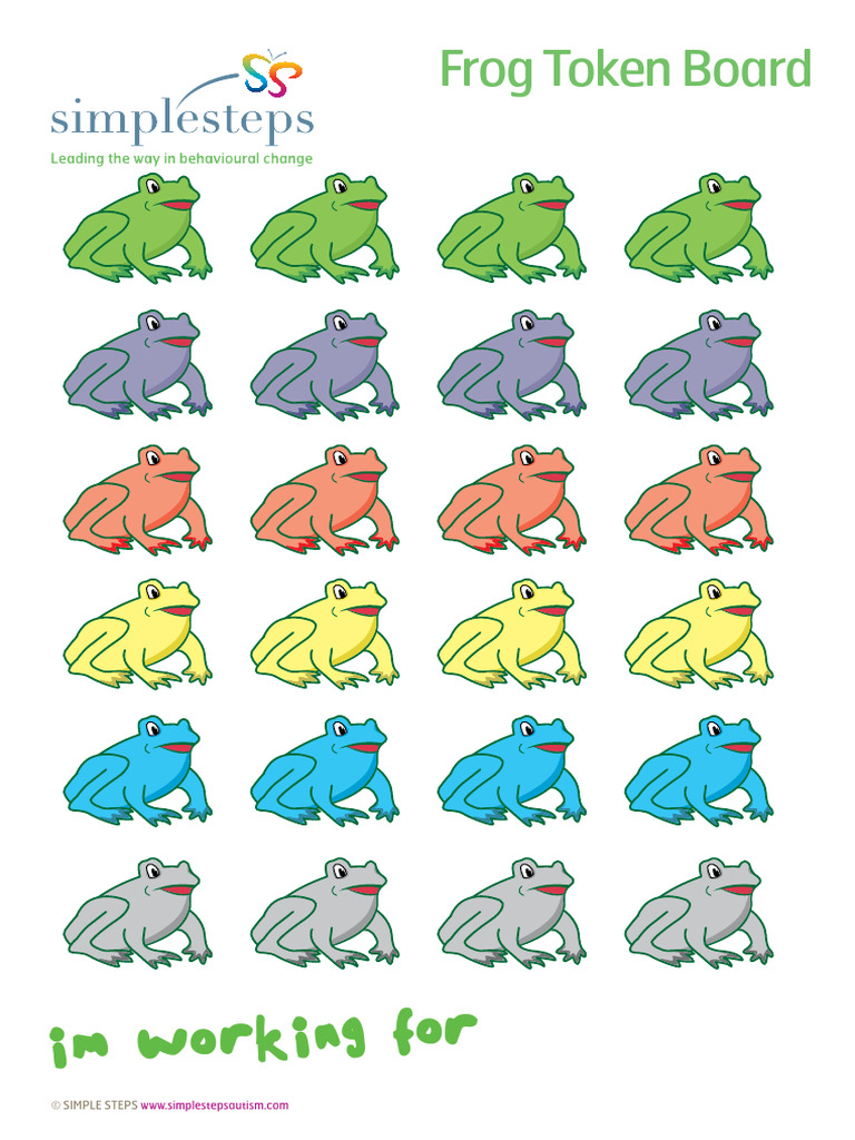 Frog Token Board for Autism Support | PDF