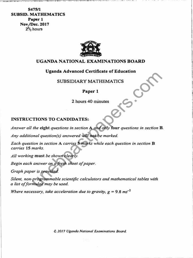Cc5c33cb 7674 4942 8562 8157c9d1b607 Uace Subsidiary Mathematics Paper ...