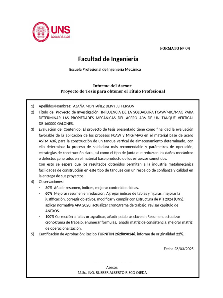 Formato A4 - AZAÑA MONTAÑEZ DEIVY | PDF