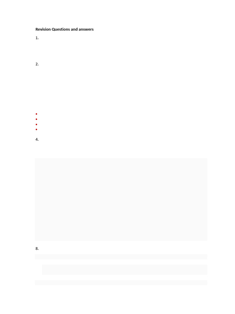 Computer Science Revision Questions and Answers | PDF | Central ...