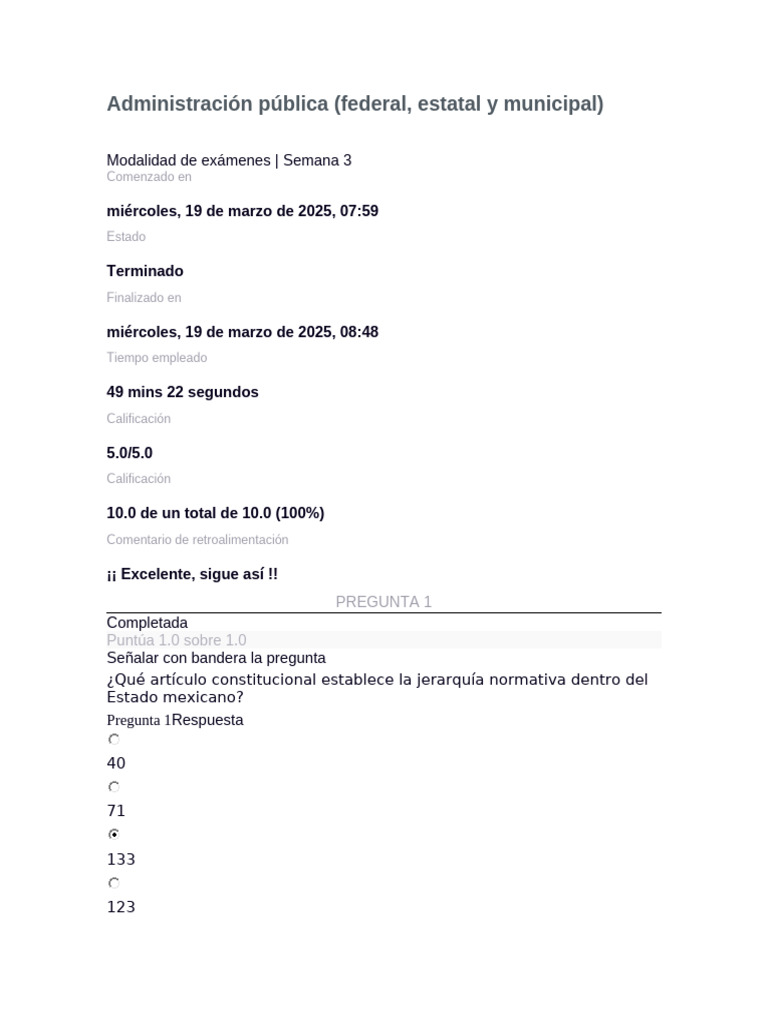 Administración Pública (Federal, Estatal y Municipal) 3 | PDF