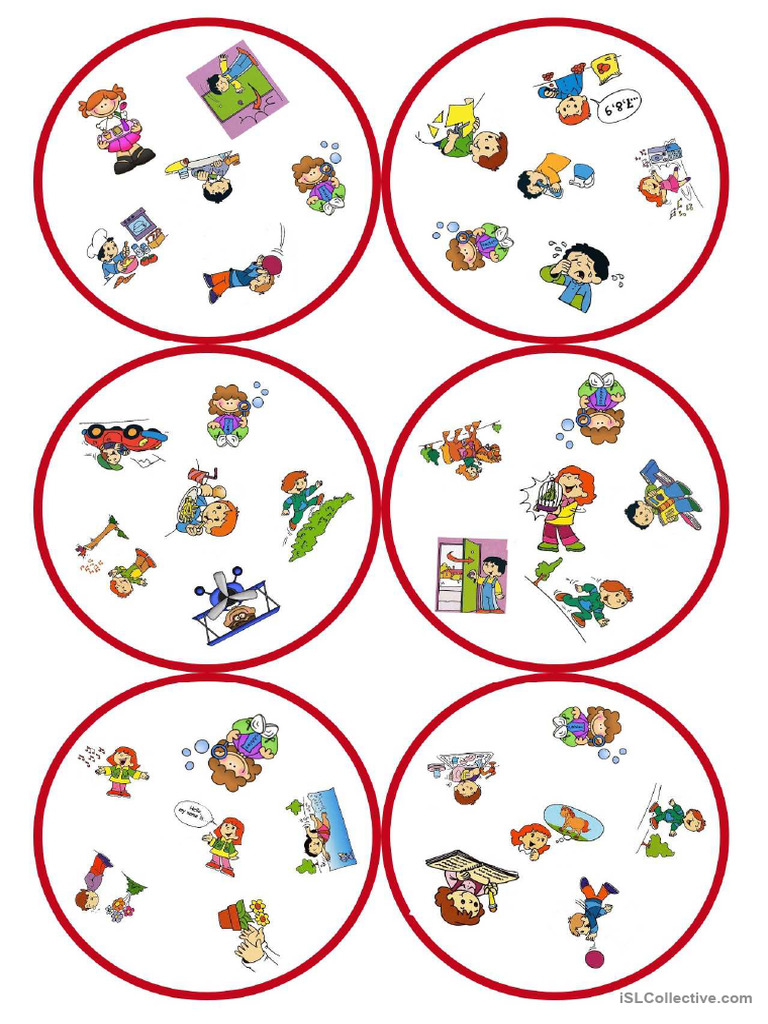 Dobble Game Action Verbs N | PDF