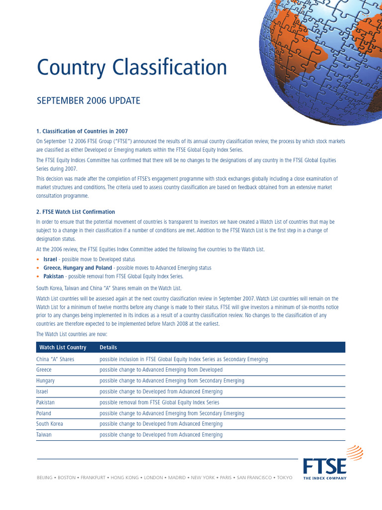 ftse-country-classification-update-2006 | PDF