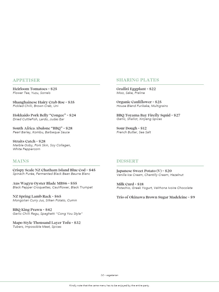 Path Restaurant Lunch Menu | PDF