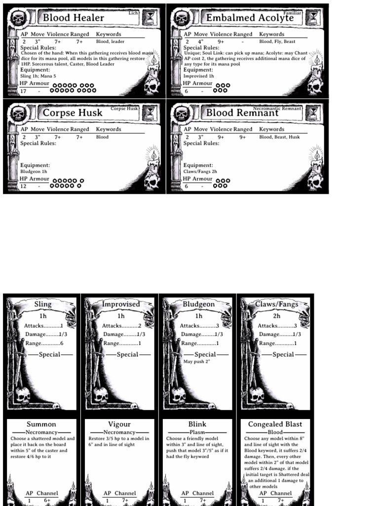 Blood Healer 150pts | PDF | Necromancy | Mythological Powers