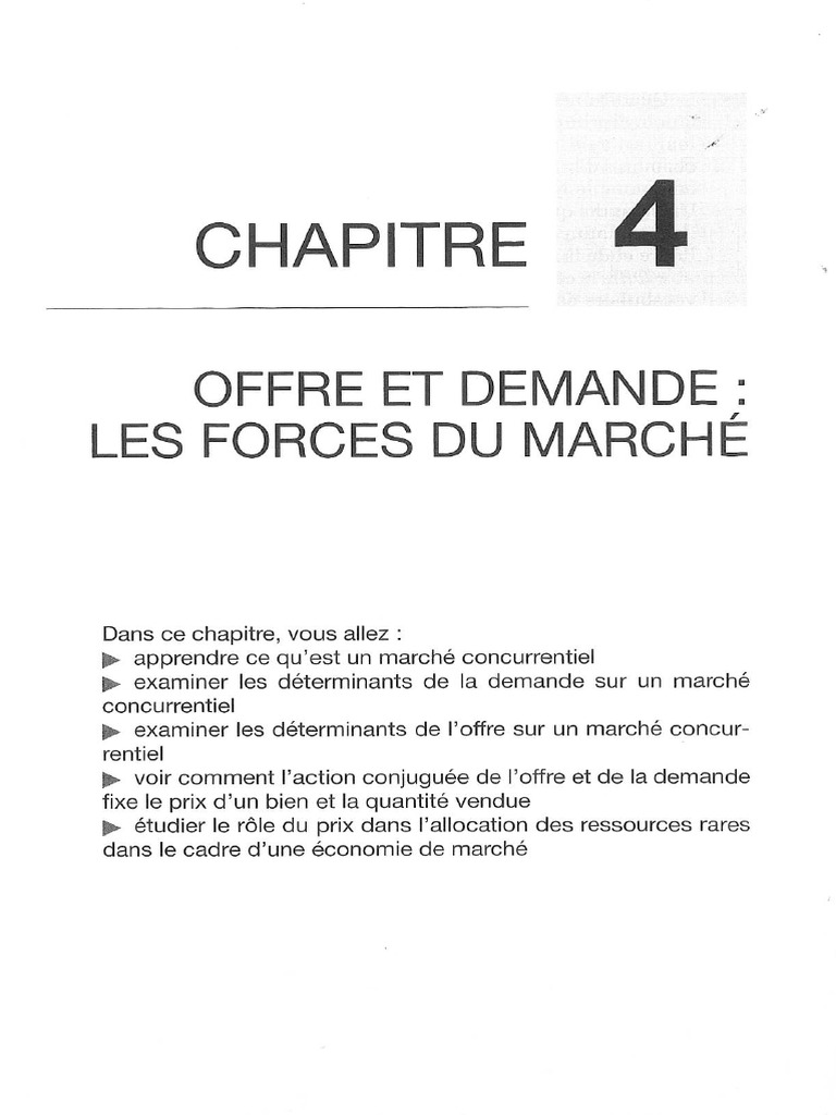 Les Dix Principes de L'économie - Chapitre 4 (Offre Et Demande: Les Forcés Du Marché), 5 (L ...
