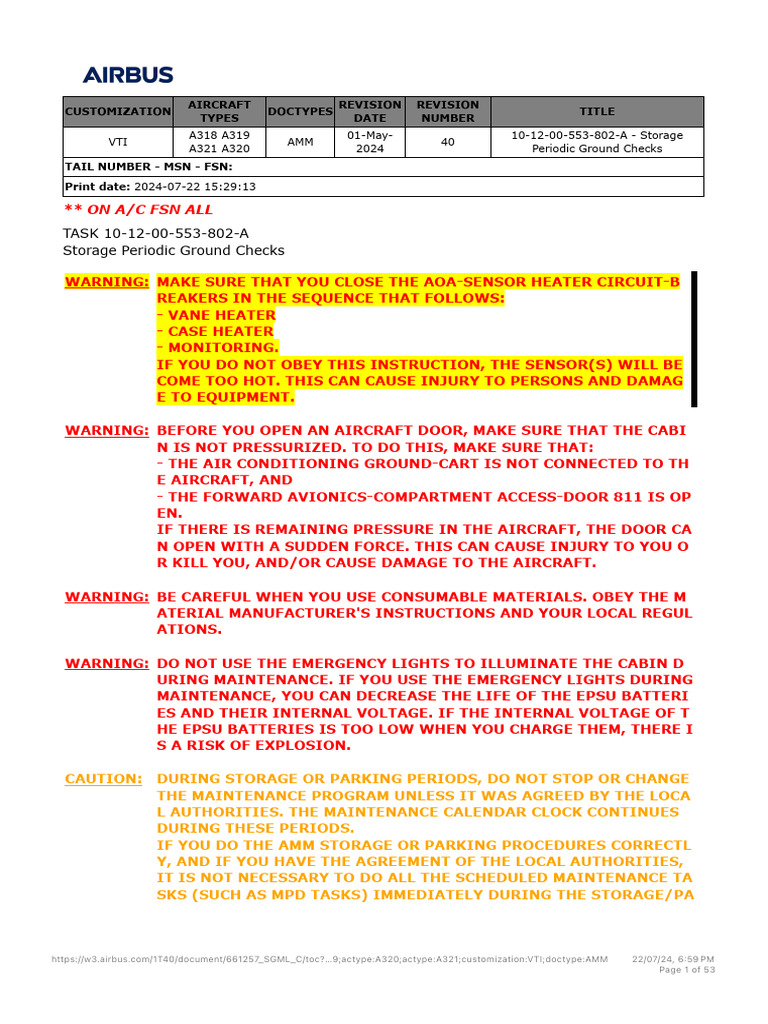 Aircraft Storage Ground Checks Guide | PDF | Landing Gear | Aviation