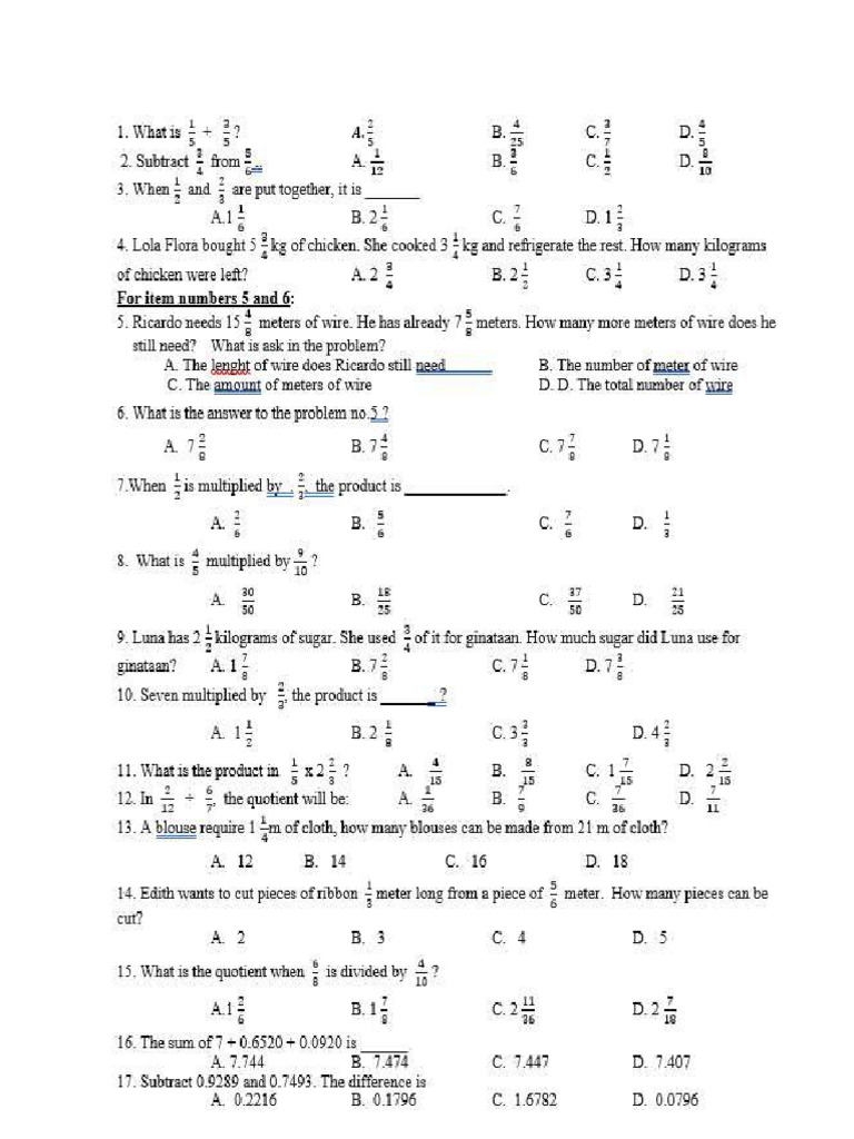 1ST GRADING PERIOD IN MATH | PDF