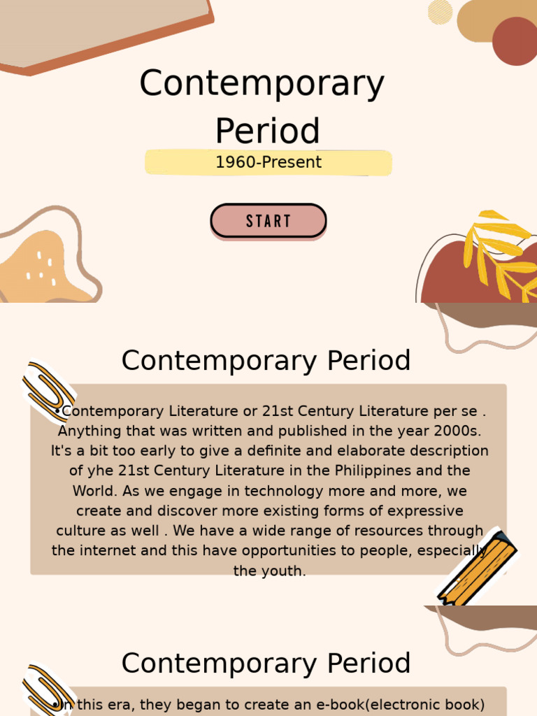 Contemporary Literature Genres Overview | PDF | Novels | Creative ...