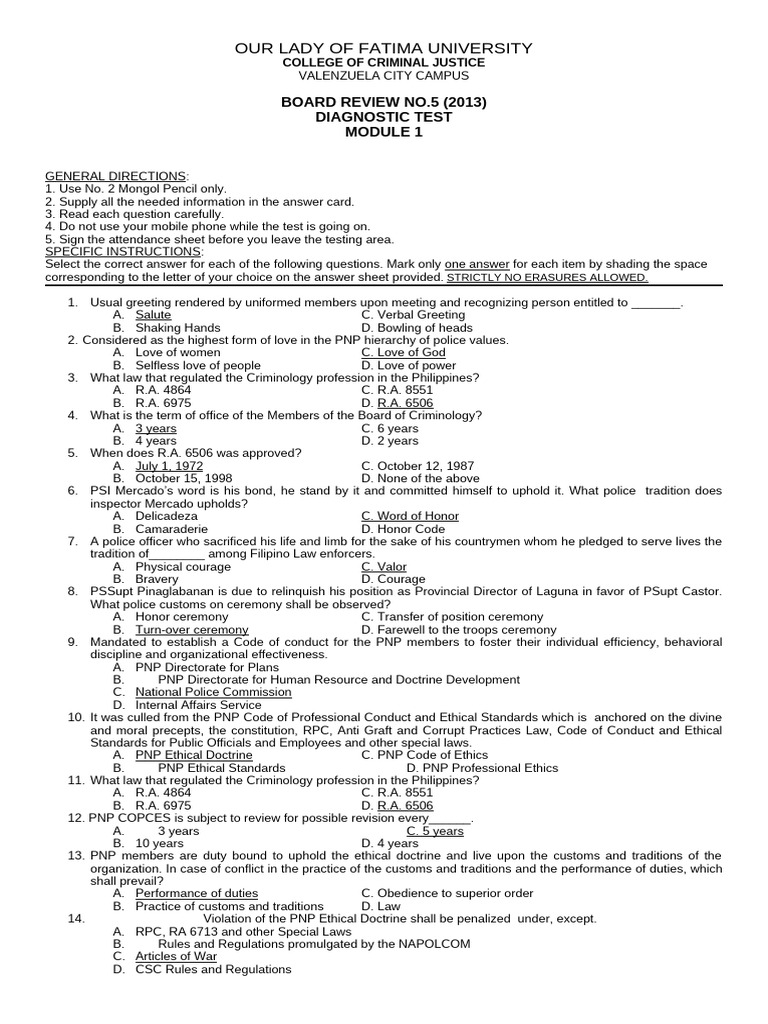 Assessment Test For Module 1 | PDF | Deviance (Sociology) | Juvenile ...