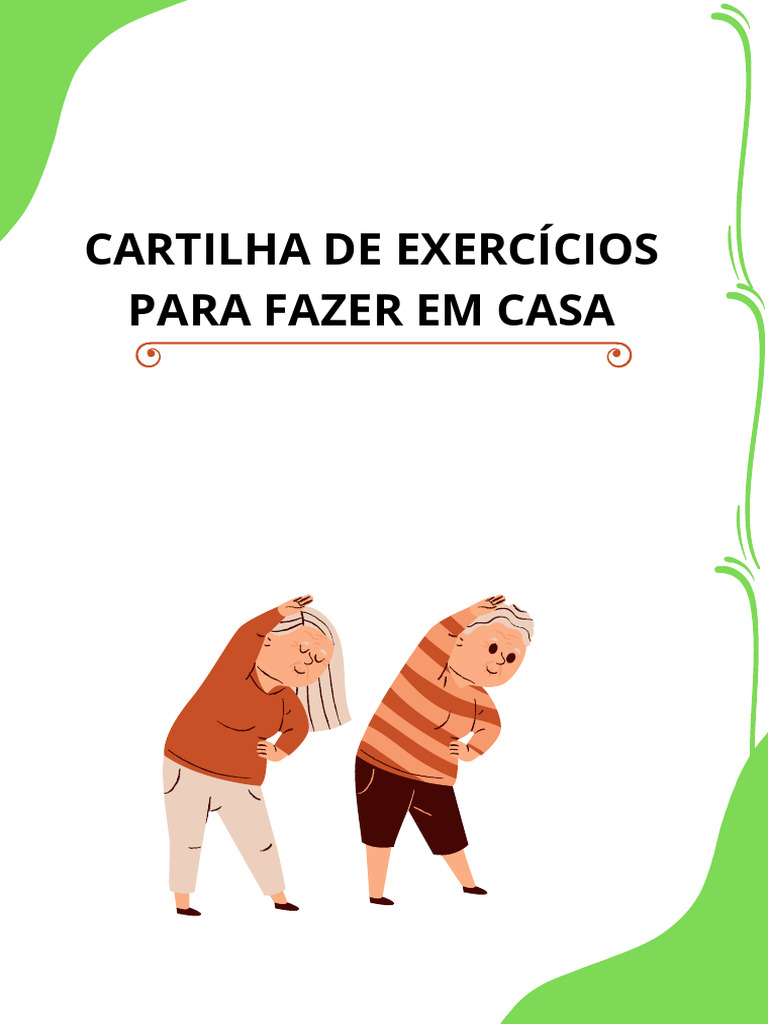CARTILHA GRUPO - Exercícios Domiciliares - Fisioterapia | PDF