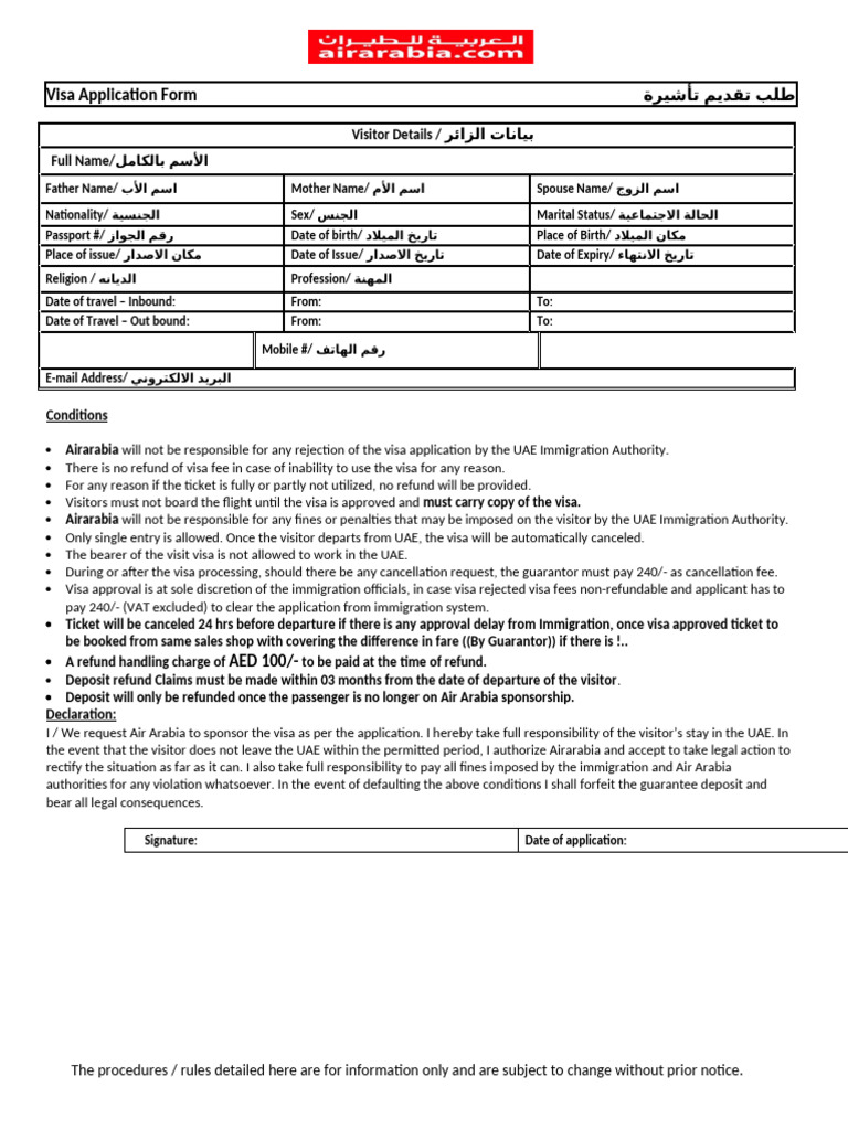 UAE Visa Application Guidelines | PDF | Travel Visa | Human Migration