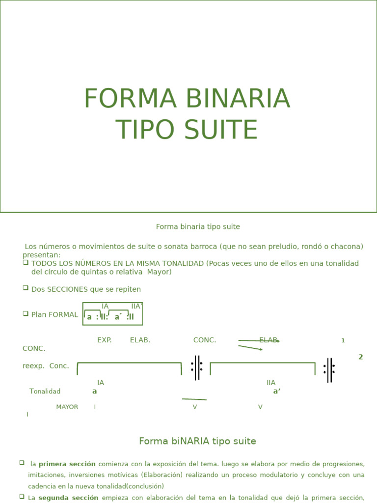 Forma Binaria Reexpositiva en Suite | PDF | Suite (Música) | Teoría musical