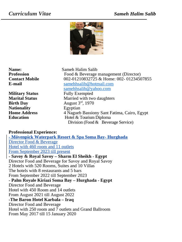 Sameh Halim Salib | PDF | Hotel | Egypt
