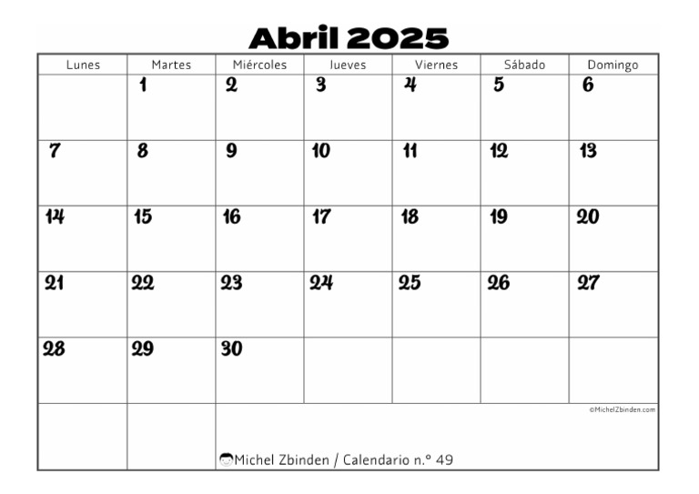 Calendario Michel Zbinden | PDF