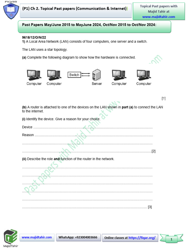 2 Communication and Networks (MT-L) | PDF | Computer Network | Routing