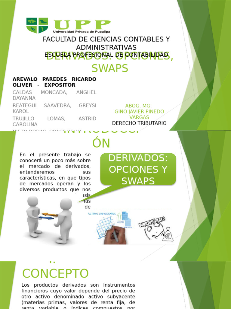 Derivados (Opciones, Swaps) | PDF | Opción (Finanzas) | Swap (Finanzas)