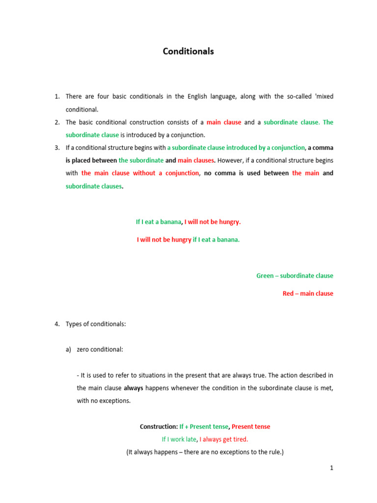 Conditionals - Theory - Eng. - Revamp | PDF | Languages | Foreign Language Studies
