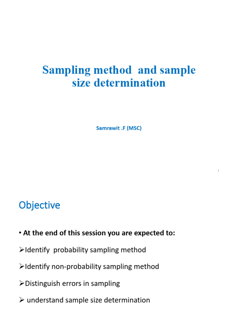 Chapter 6 Introduction To Sampling | PDF | Sampling (Statistics) | Sample Size Determination