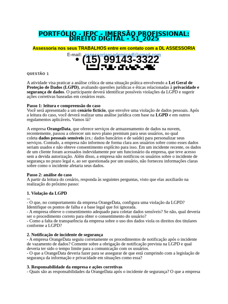 PORTFÓLIO - IFPC - IMERSÃO PROFISSIONAL DIREITO DIGITAL - 51_2025 | PDF ...