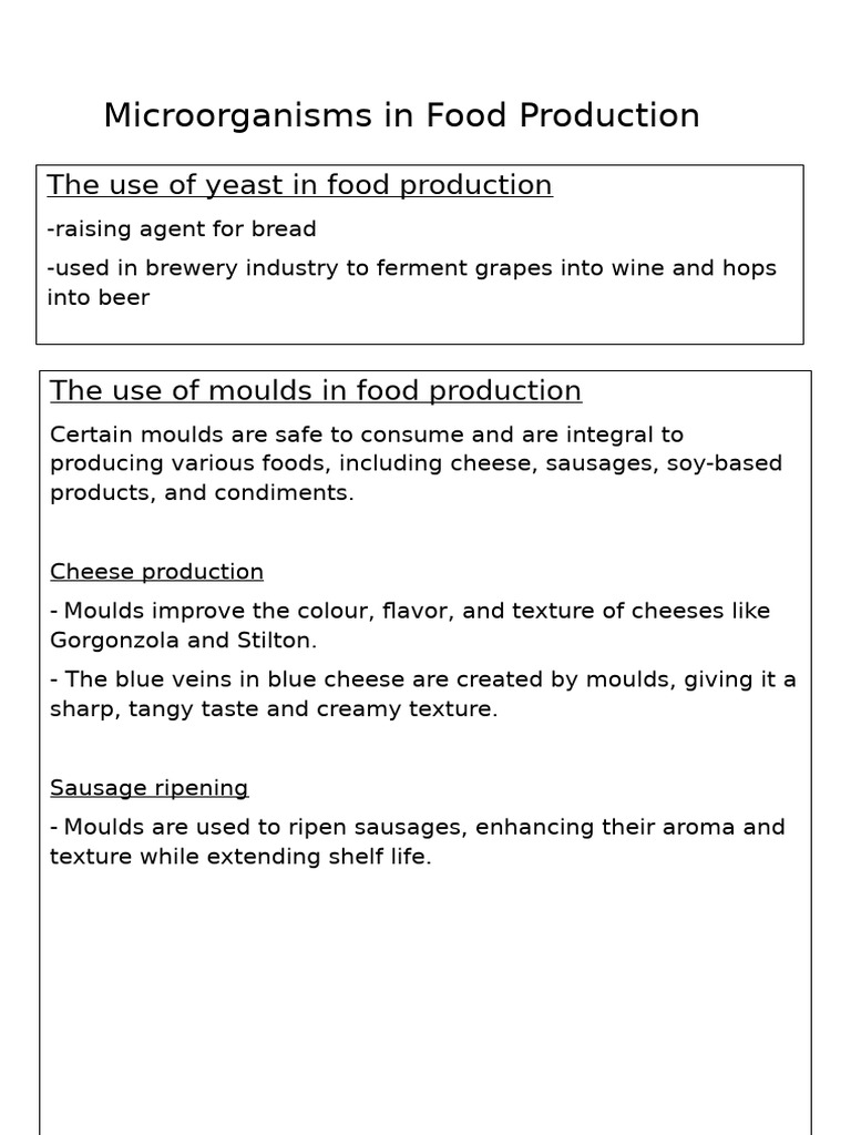 Microorganisms in Food Production Techniques | PDF