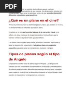 Tipos de Planos Cinematográficos | PDF