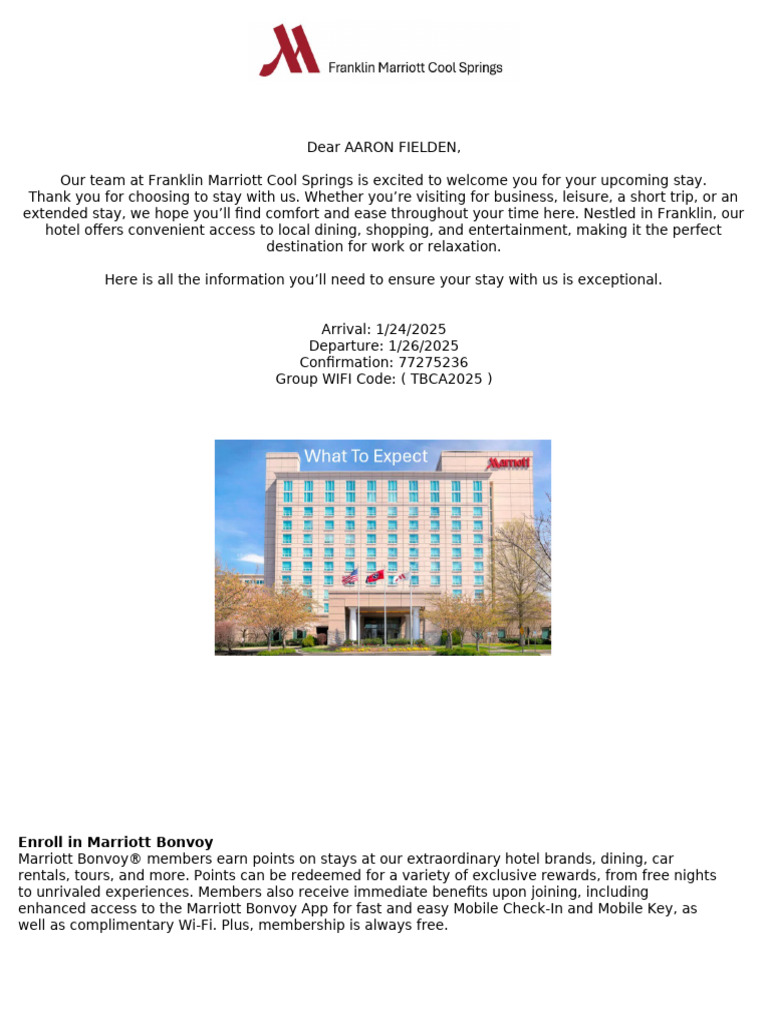 New 2025 Welcome Letter | PDF