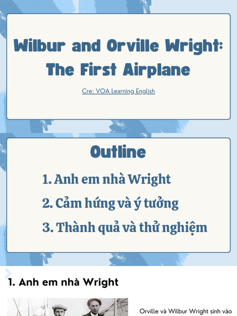 Wilbur and Orville Wright the First Airplane | PDF