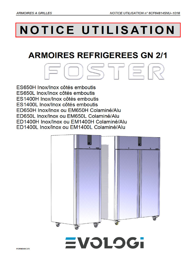 Notice Utilisation Armoire Evologi | PDF