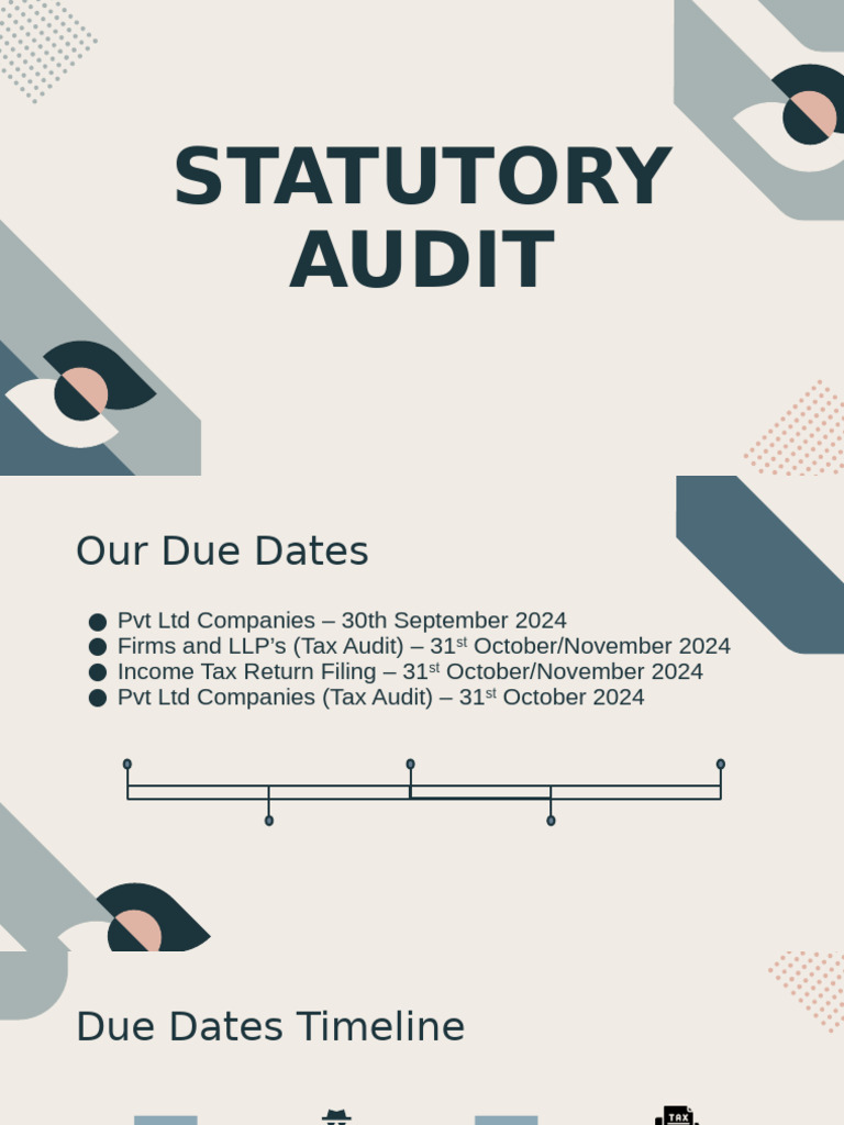 Statutory Audit Due Dates 2024 | PDF