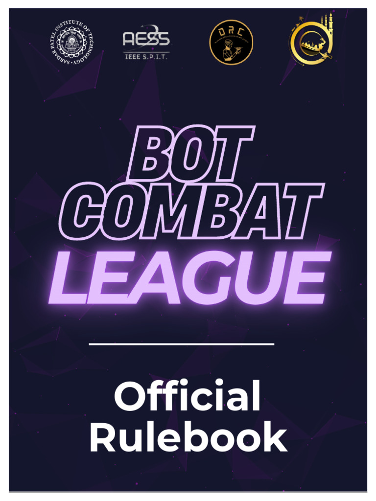 BOT Combat League Official Rulebook | PDF | Sports