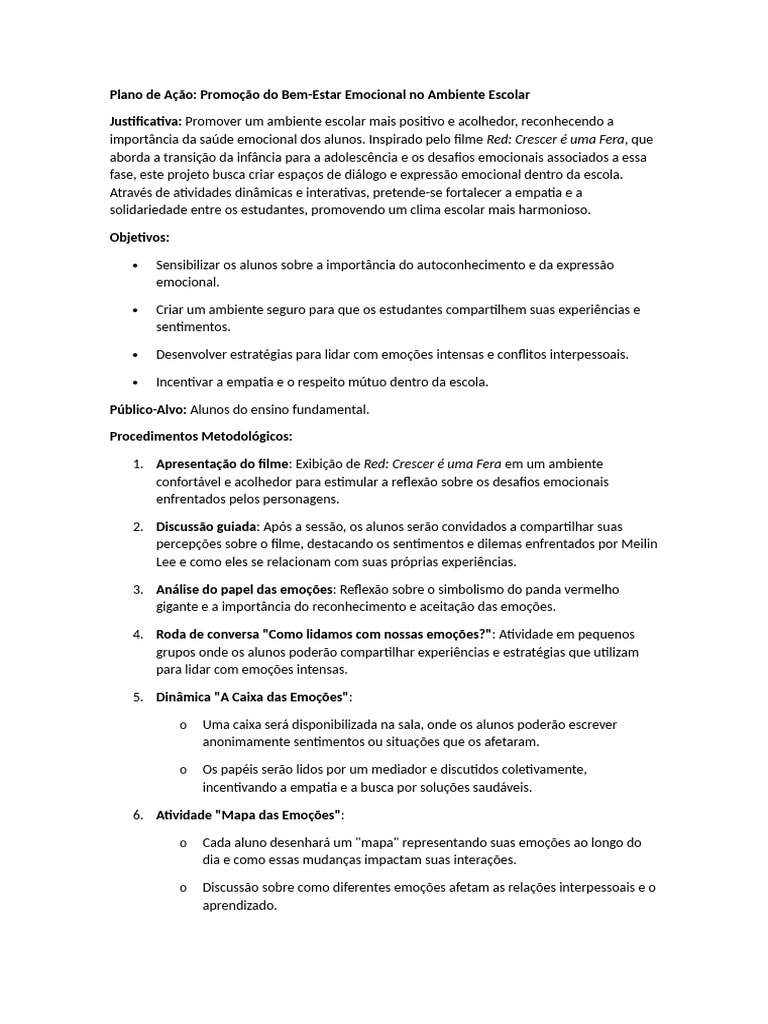 Bem-Estar Emocional na Escola: Ação e Diálogo | PDF | Emoções | Empatia