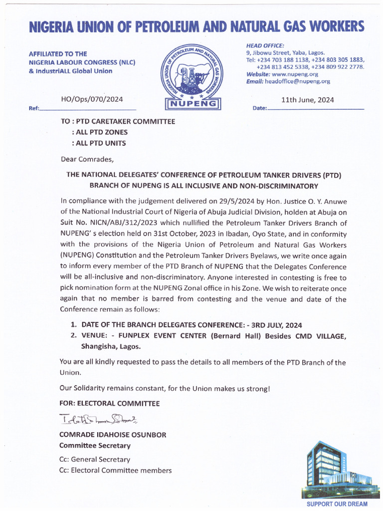 PTD Letter | PDF
