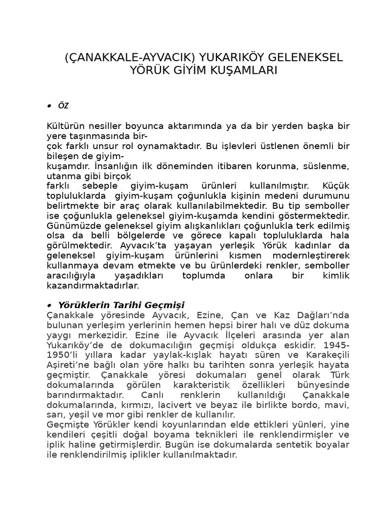 Türk Halk Bilimi Alan Araştırma Ödevi | PDF