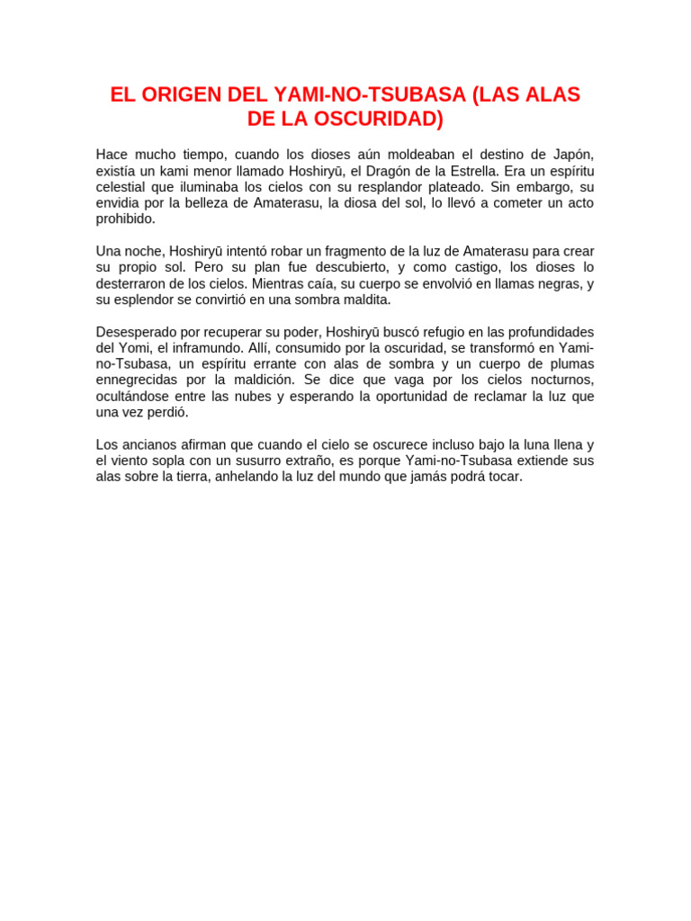 El Origen Del Yami | PDF