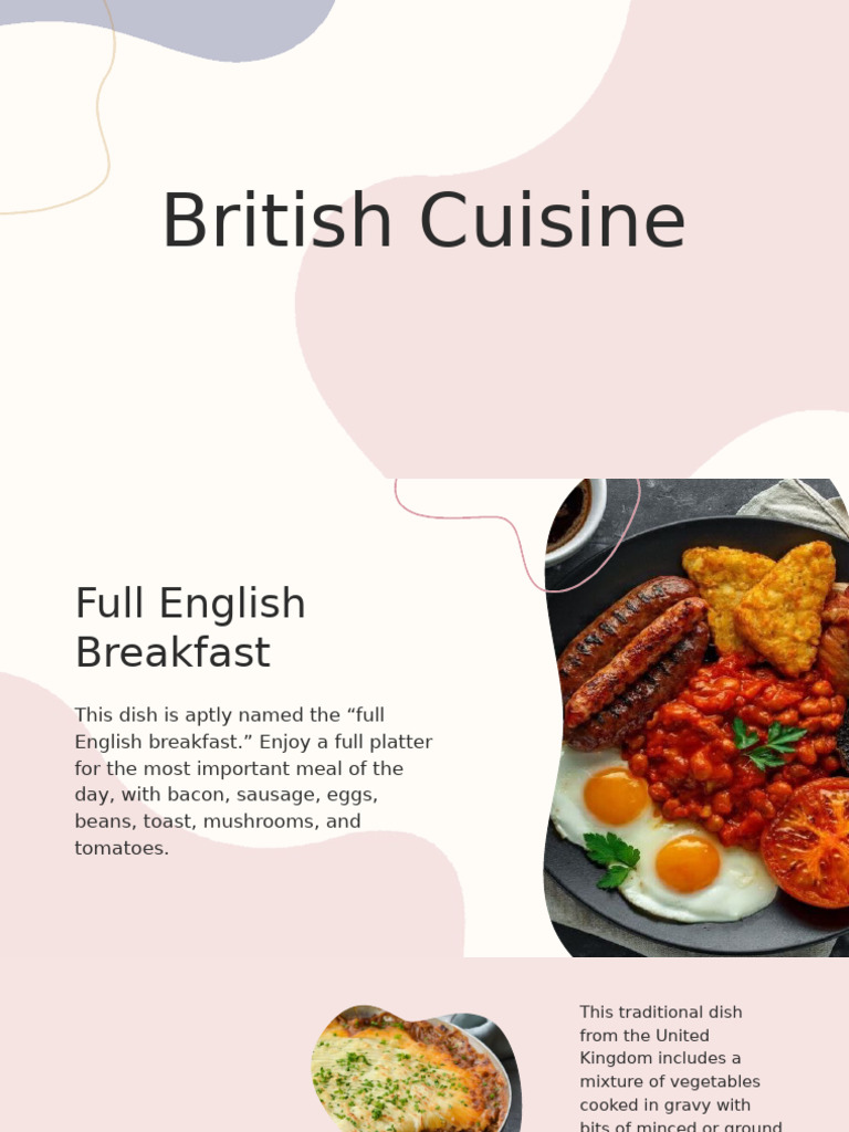 Traditional British Dishes Explained | PDF
