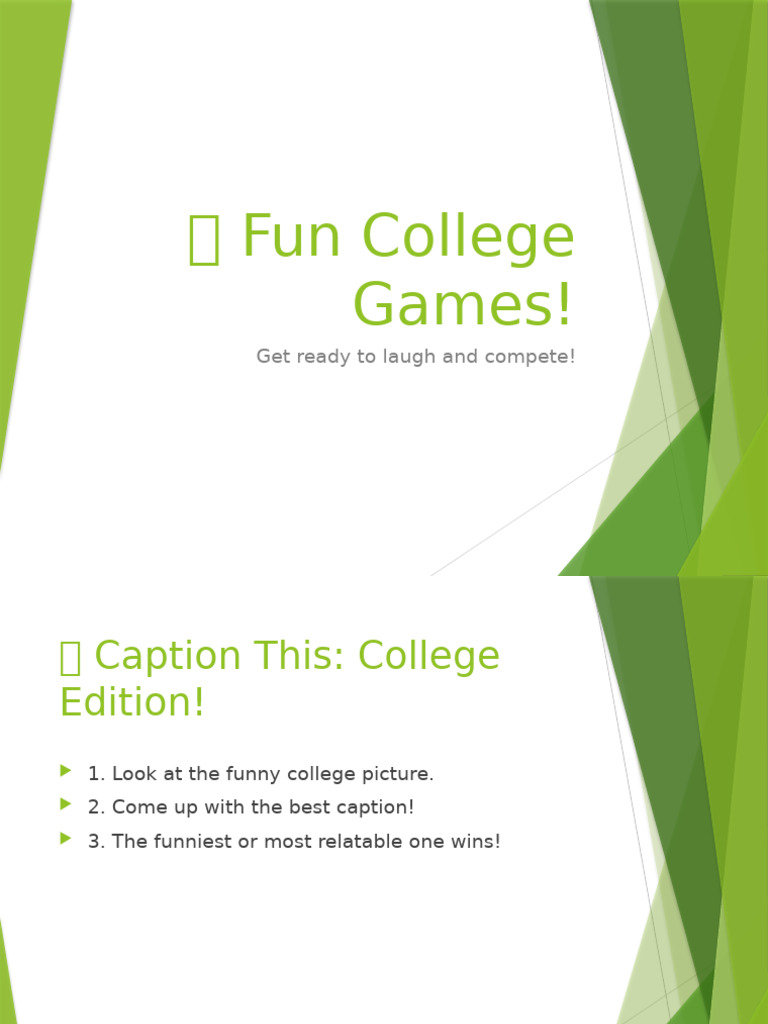 Engaging College Game Ideas | PDF