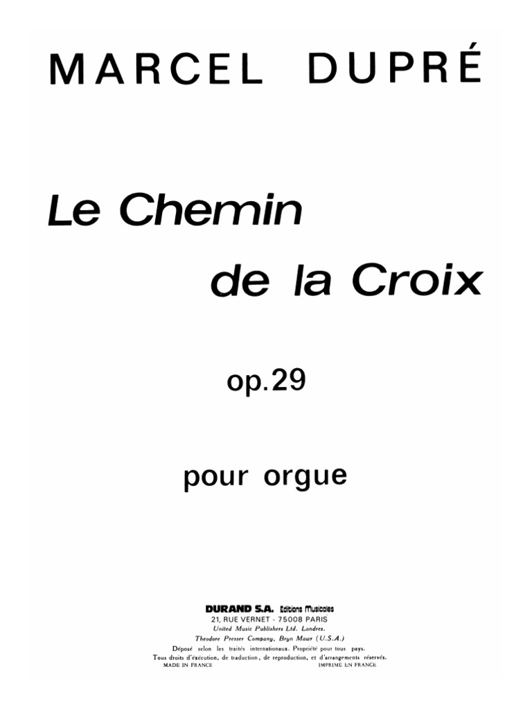 Dupré Le Chemin De La Croix Pdf