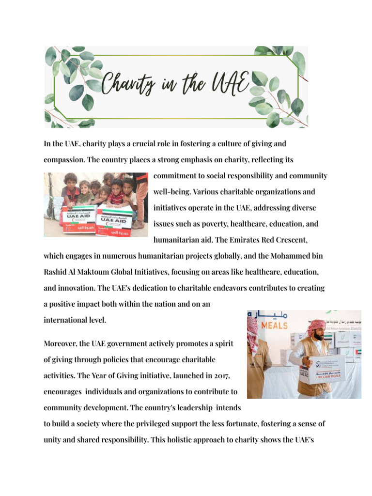 Charity in the UAE | PDF