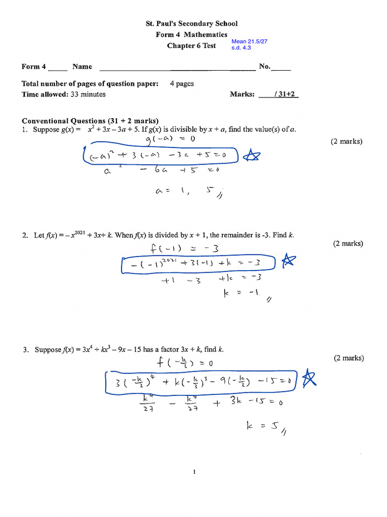 F4 Math Ch6 Test v3b-2122 S | PDF