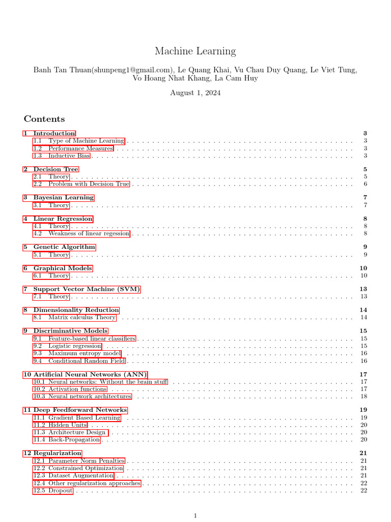 Machine Learning Cheat Sheet HCMUT K | PDF | Eigenvalues And Eigenvectors | Machine Learning