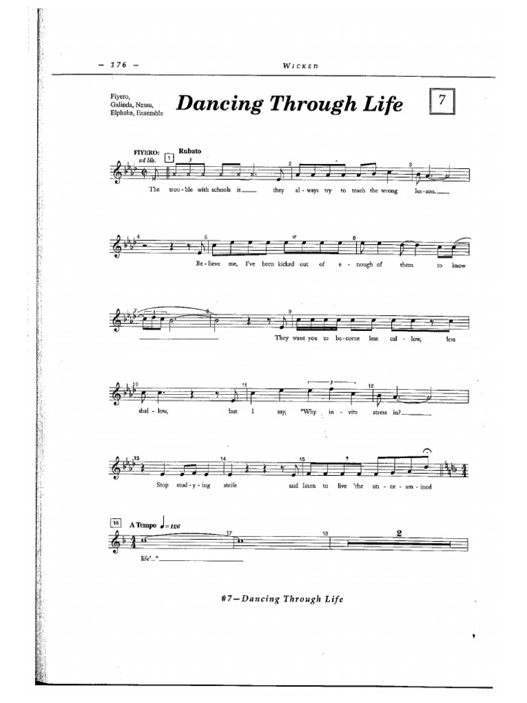 Wicked-Libretto-Vocal-Book - Dancing Through Life | PDF
