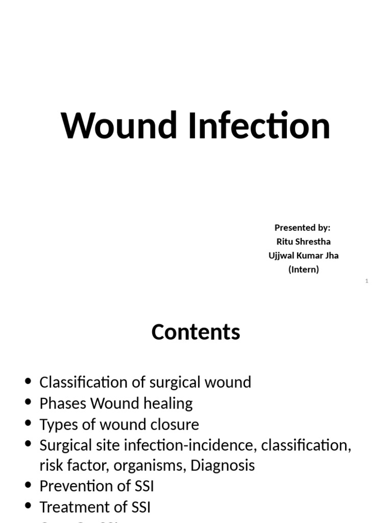 Surgical Wound Infection Overview | PDF | Wound | Healing