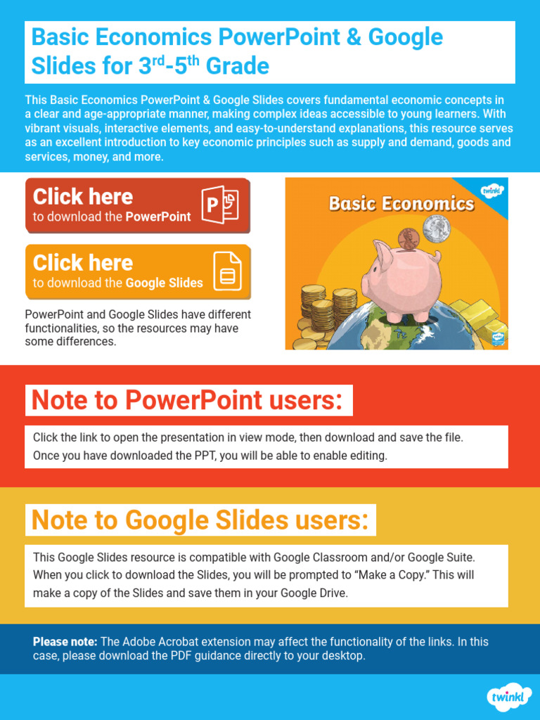 Guidance Basic Economics Powerpoint Google Slides For 3rd 5th Grade Us ...