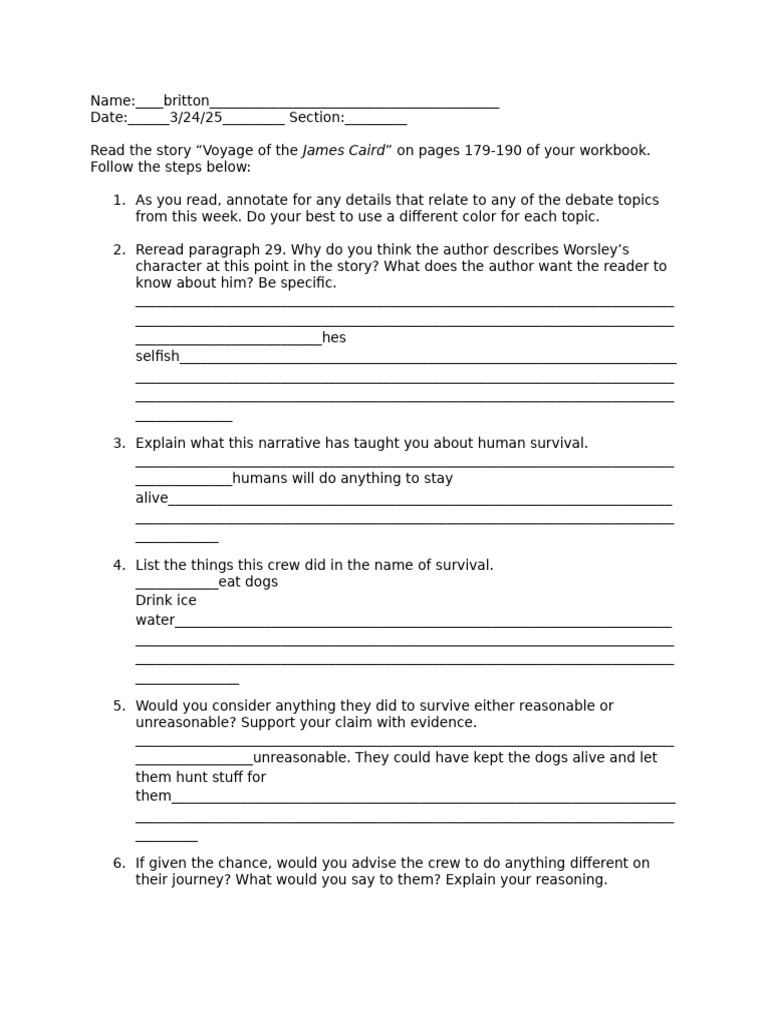 James Caird Qs As LDKFJ | PDF