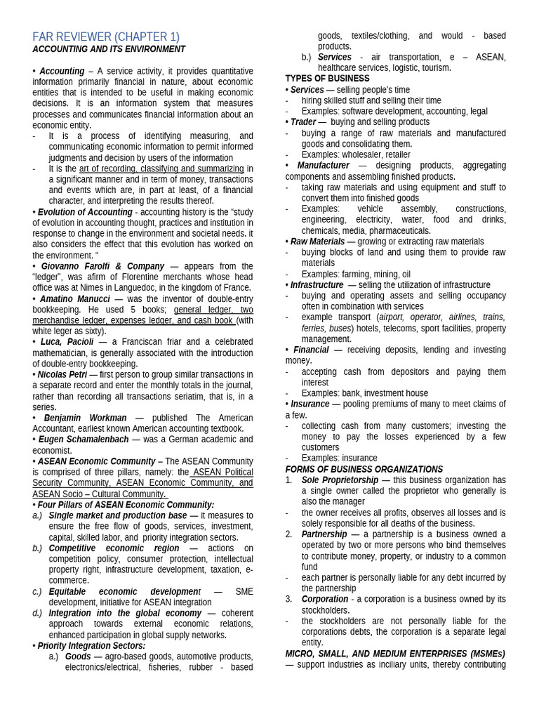 Far Reviewer Chapter 1 3 | PDF | Debits And Credits | Equity (Finance)