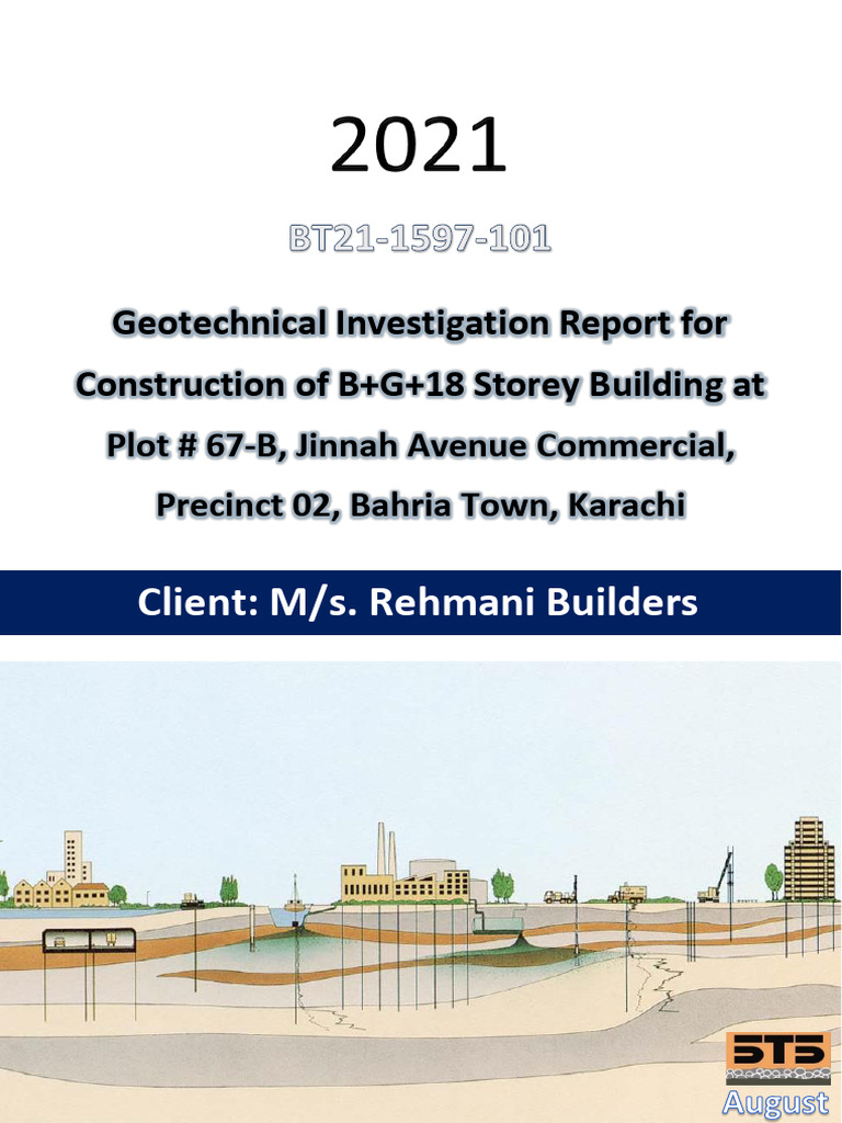 BT-67 Soil Report | PDF | Geotechnical Engineering | Soil