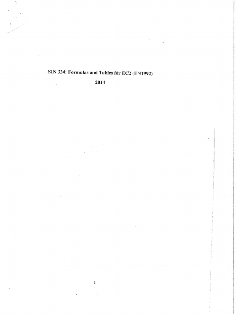 En1992 Ec2 Tables | PDF